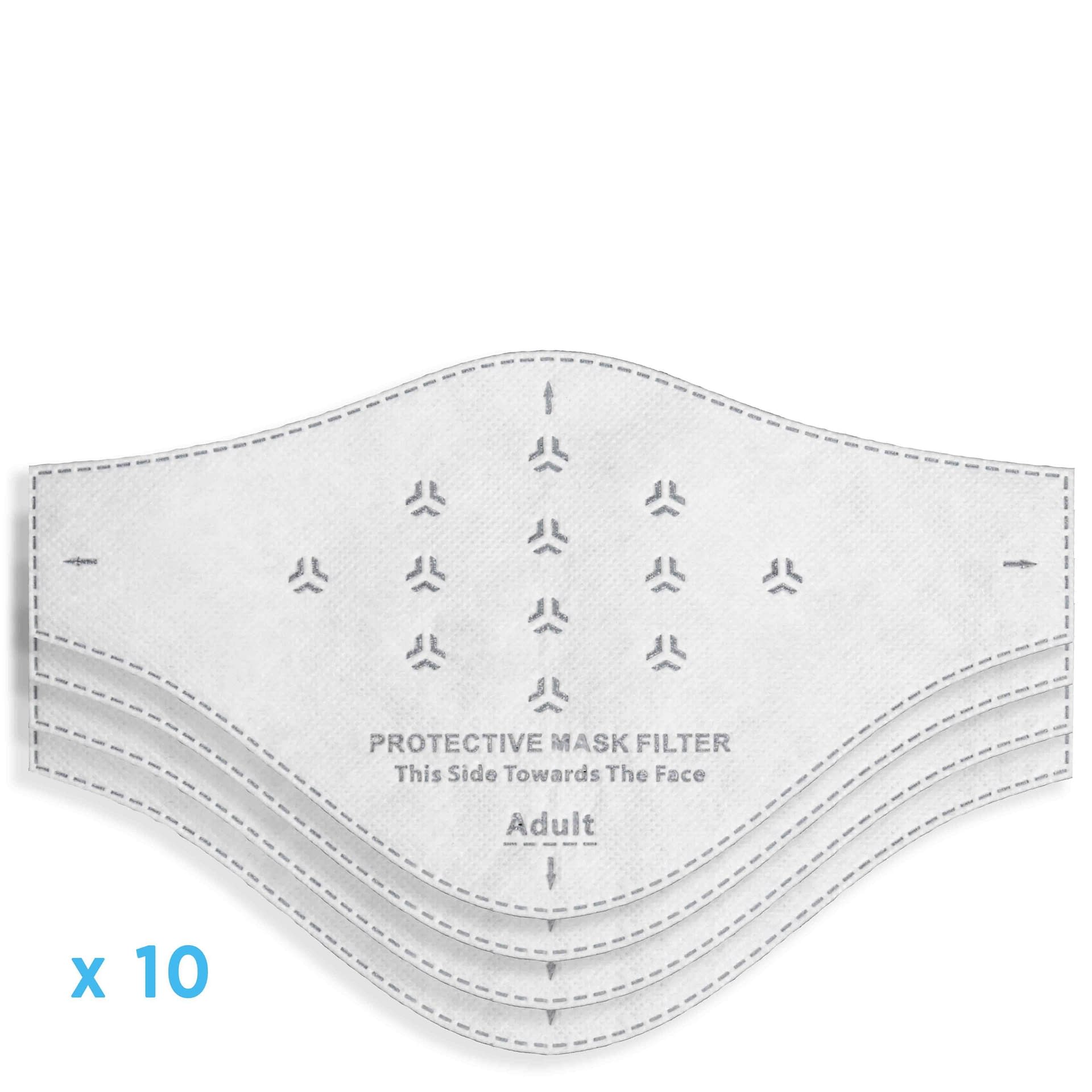 10 Adult Mask Filters - Urban Shield - urbanshieldfacemasks.com