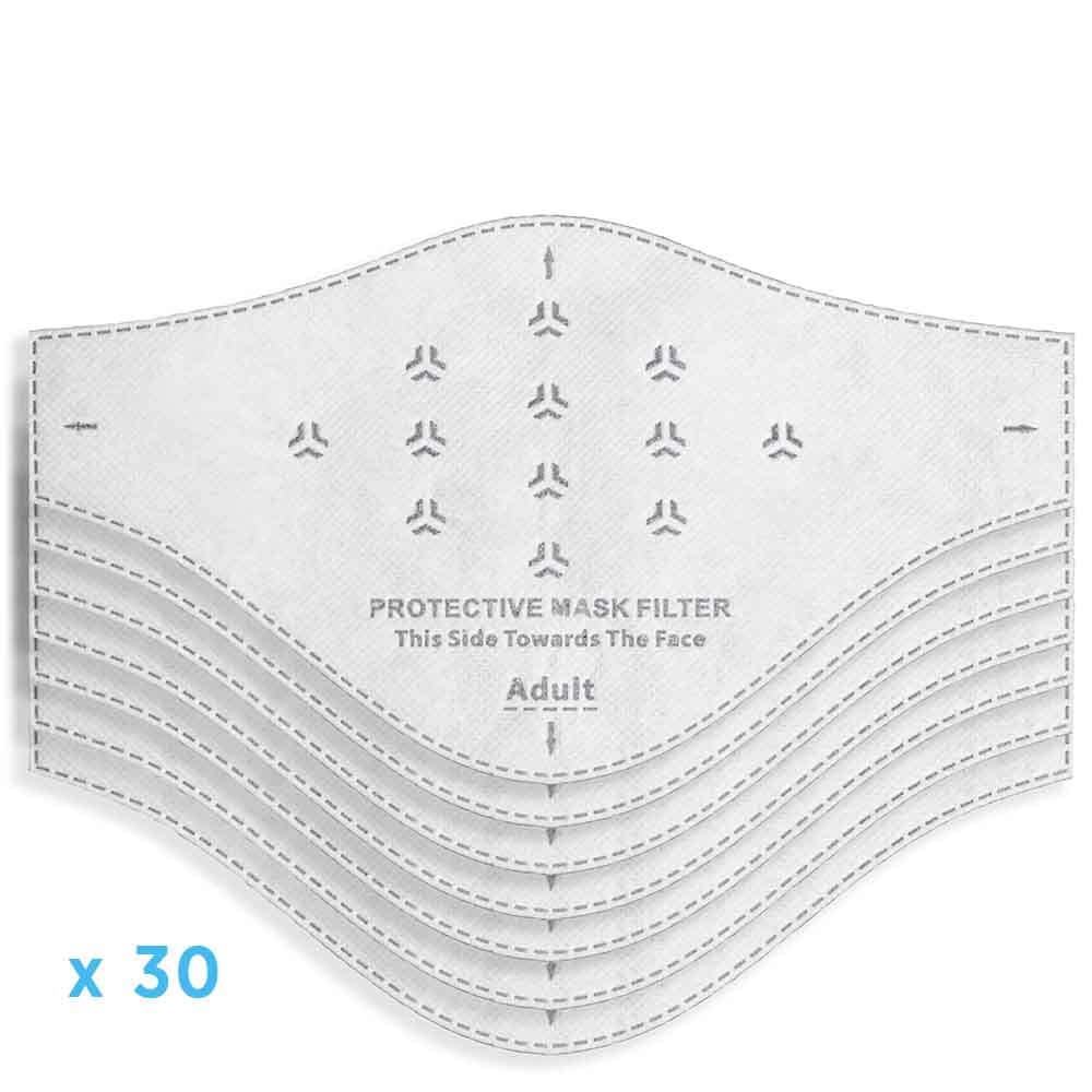 30 Adult Mask Filters - Urban Shield - urbanshieldfacemasks.com